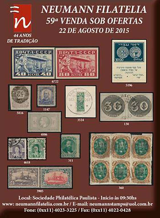 CATÁLOGO da 57ª VENDA SOB OFERTAS - NEUMANN FILATELIA